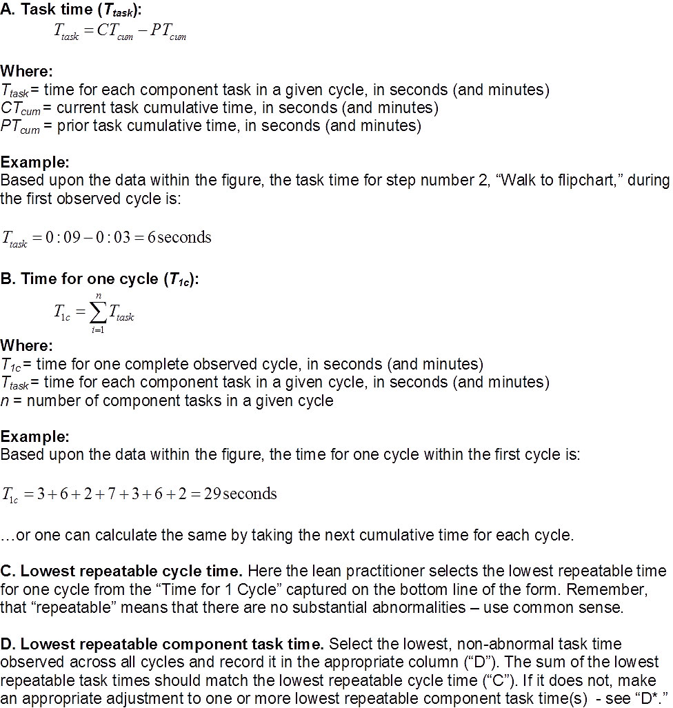 Time Observation Form Math | Quality Digest